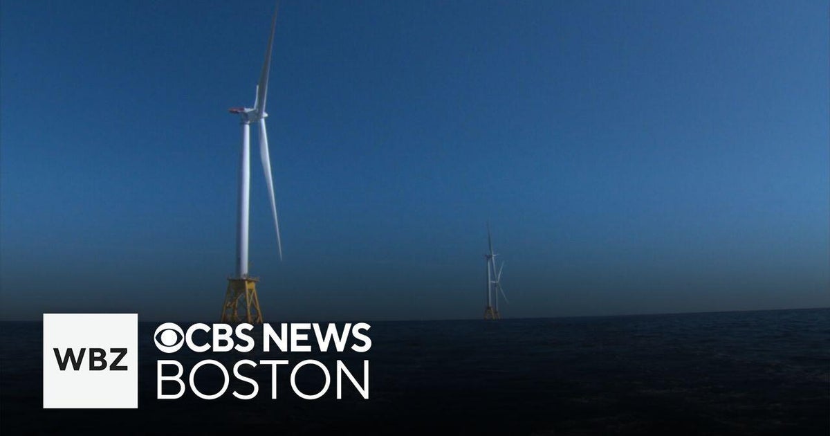 Lightning strike damages already broken wind turbine off coast of Nantucket - CBS Boston