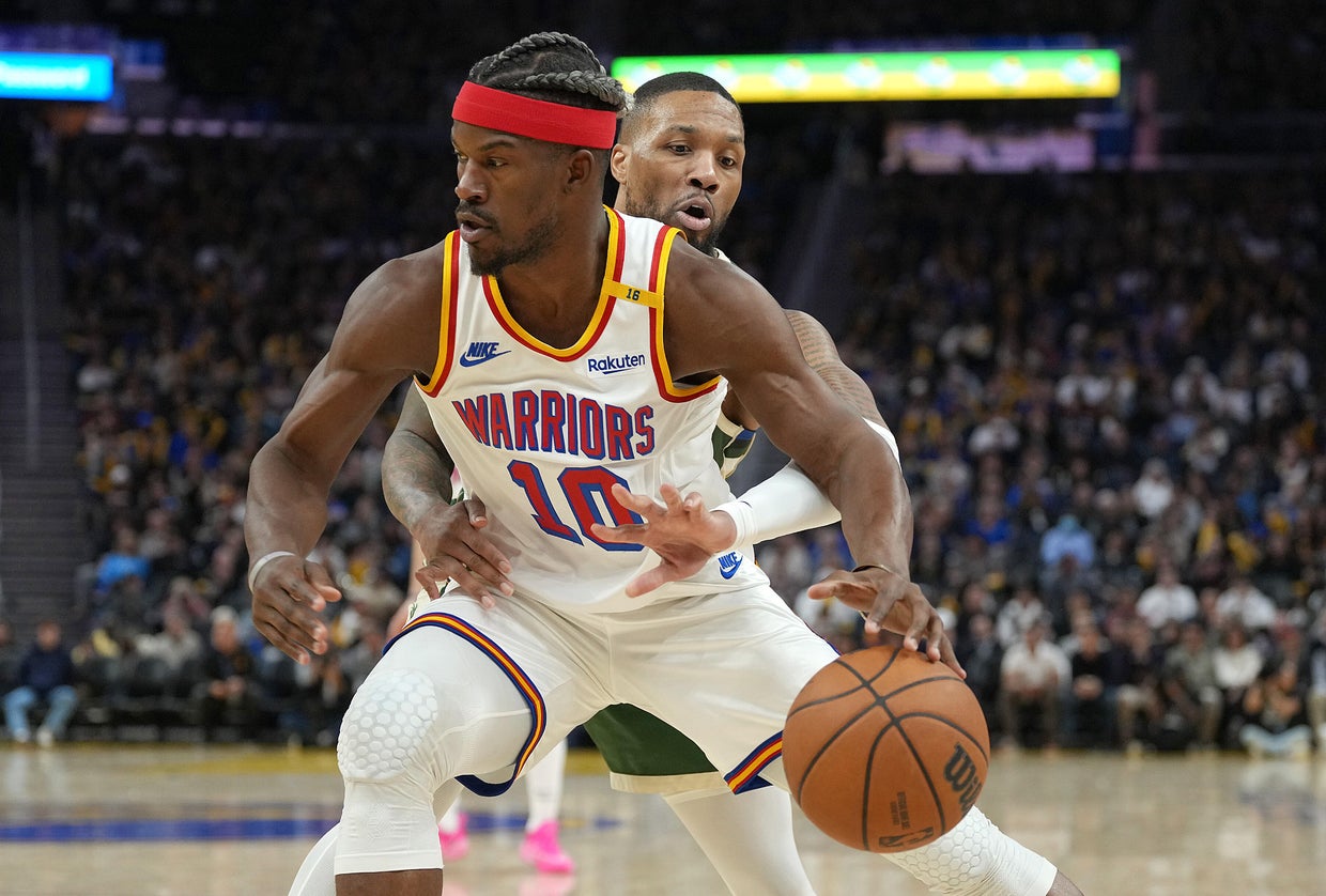 Butler scores 24 and Warriors top Bucks without Curry, 104-93 - CBS San ...