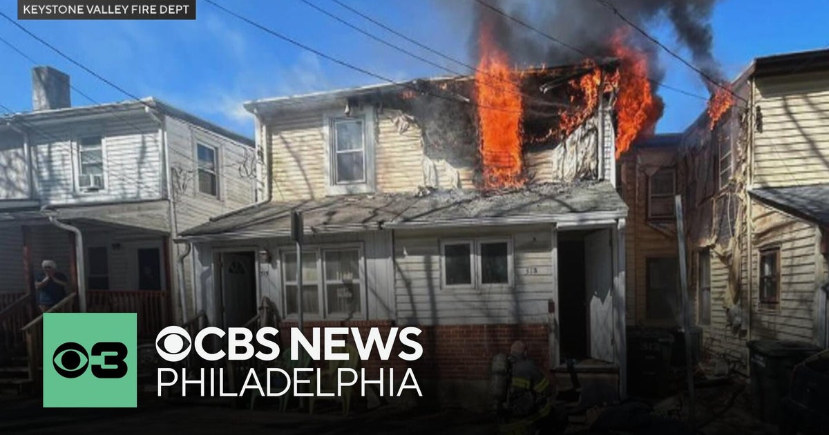 3 homes damaged after Coatesville rowhome fire in Chester County - CBS ...