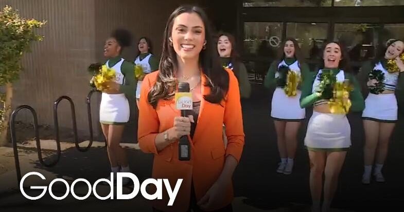 Sakura is Hanging Out with the Sac State Cheer Team! - Good Day Sacramento