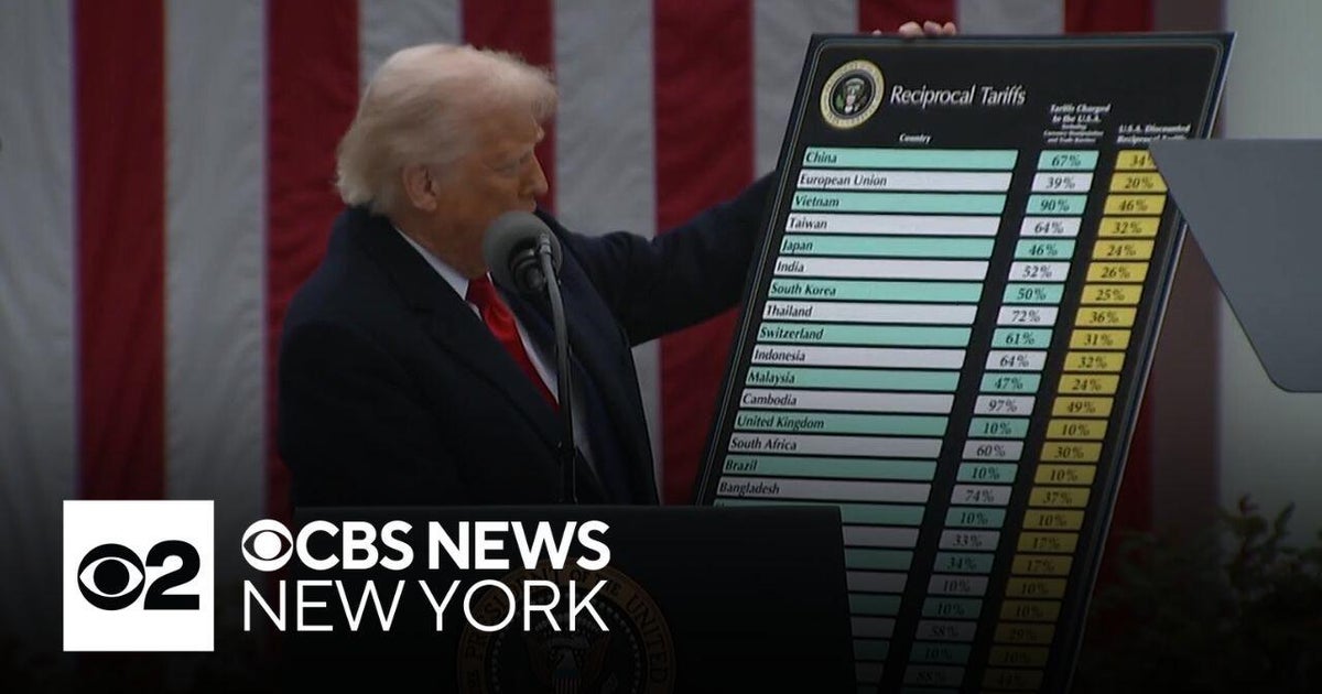 President Trump outlines his plans for new tariffs - CBS New York