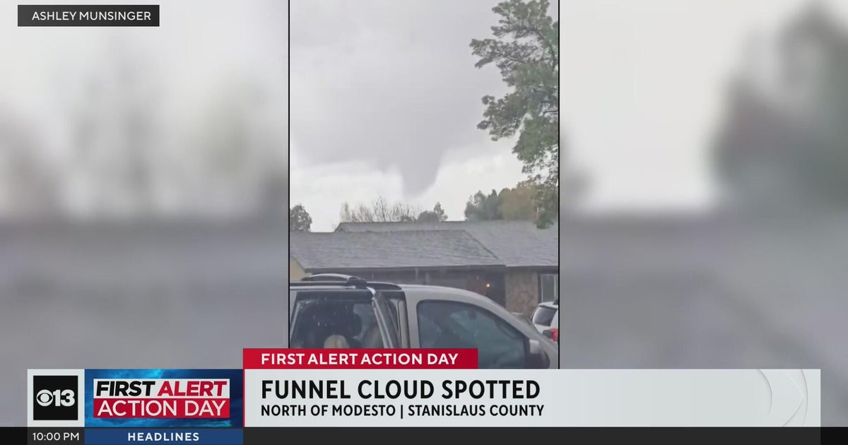 Funnel cloud captured on video north of Modesto - CBS Sacramento