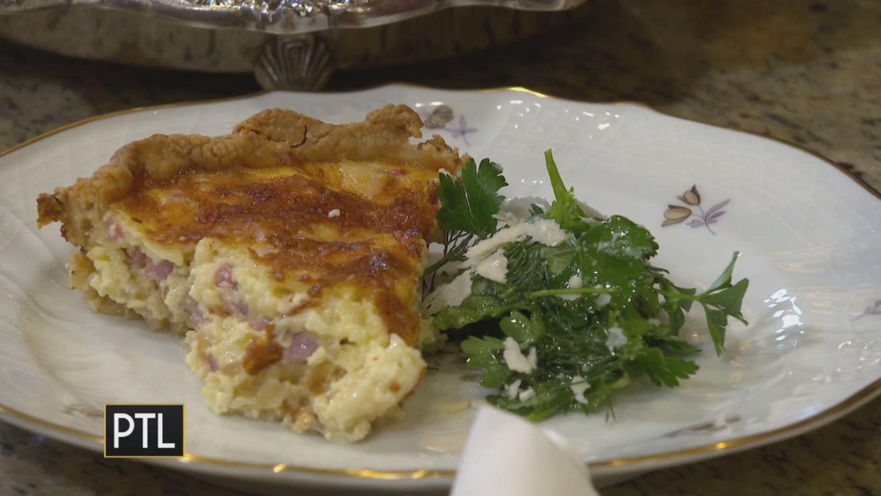 Ham Quiche with Herb and Asparagus Salad Recipe | Cooking with Rania ...