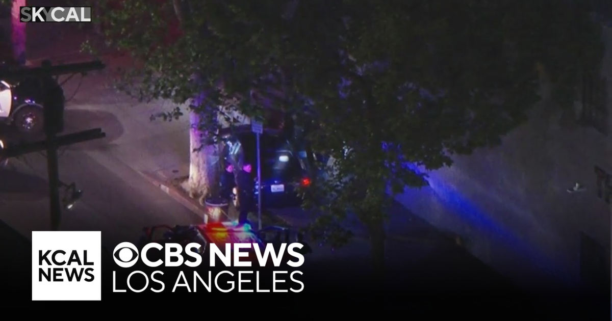 Armed robbery suspect surrenders to LAPD after slow-speed pursuit - CBS Los Angeles