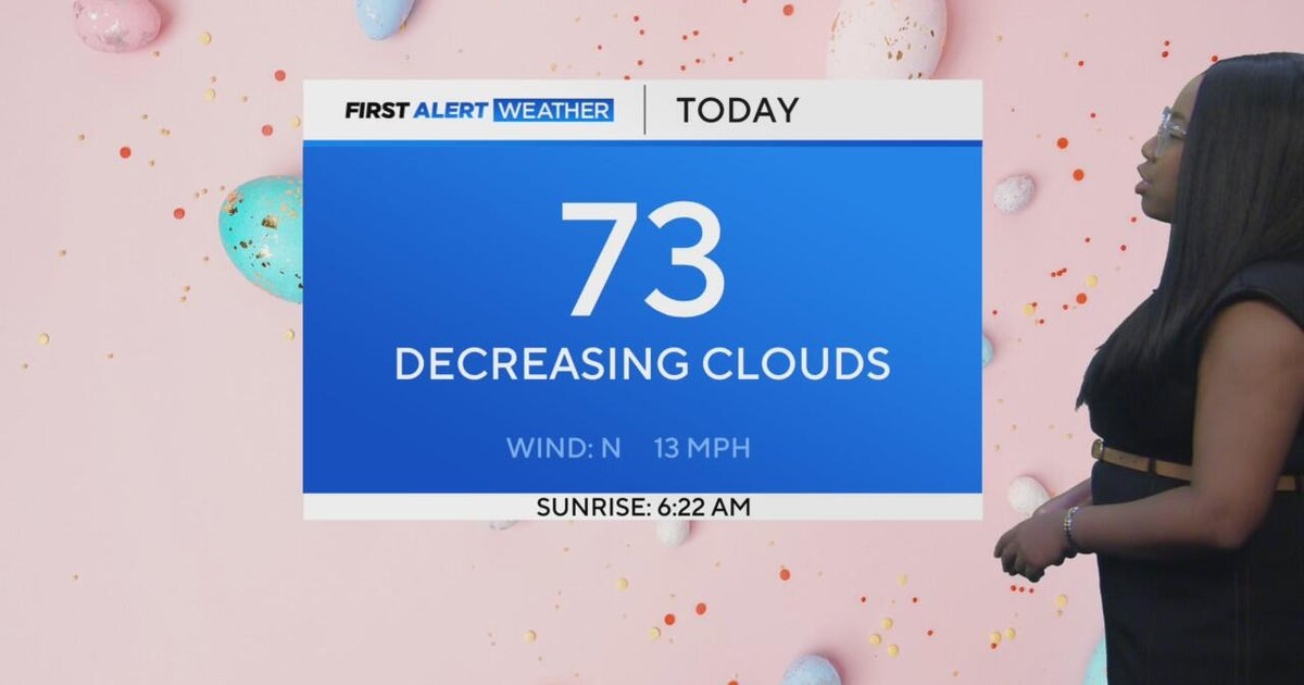 Increased sunshine for your Easter Sunday, temps peak in the 70's - CBS ...