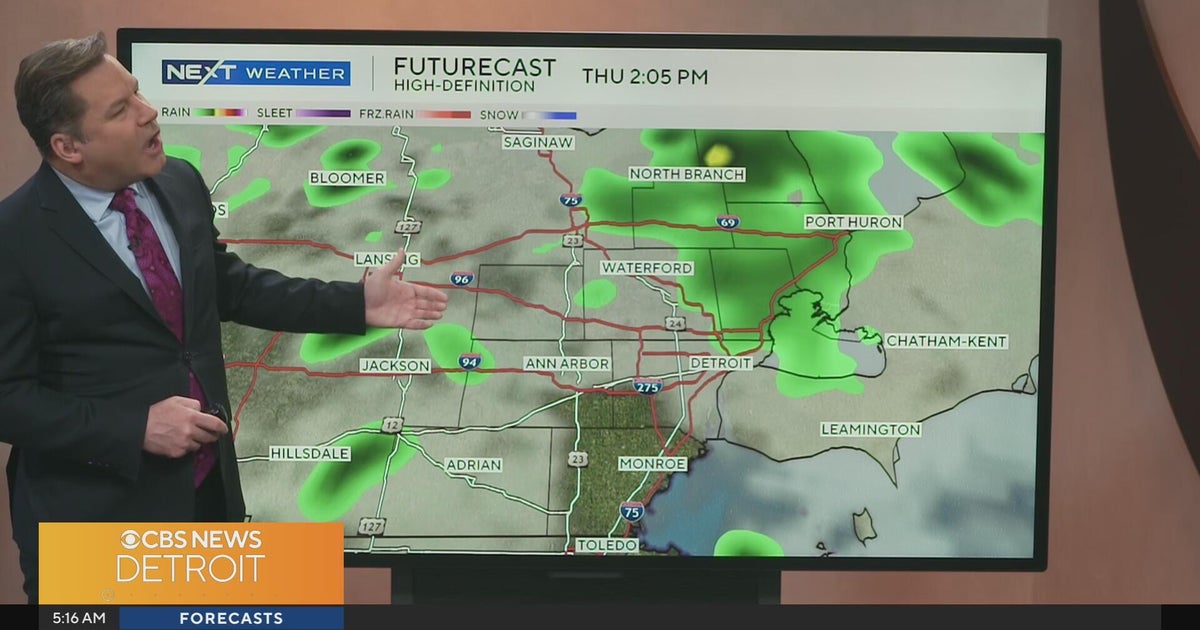 Tracking rain and storms. NEXT Weather Forecast 5/1/2025 - CBS Detroit