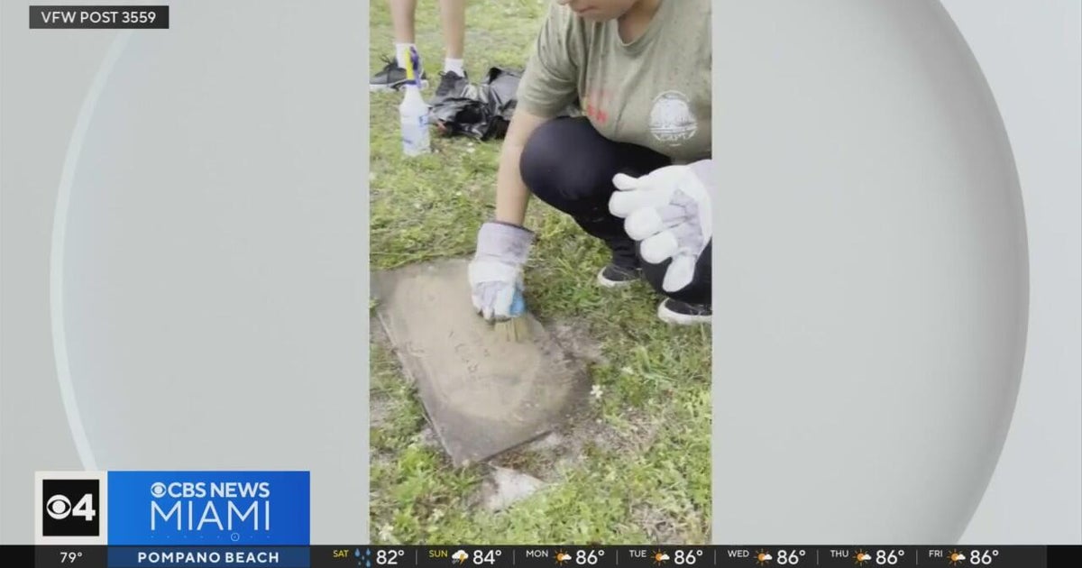 VFW Post 3559 restore military headstones at Miami City Cemetery - CBS ...