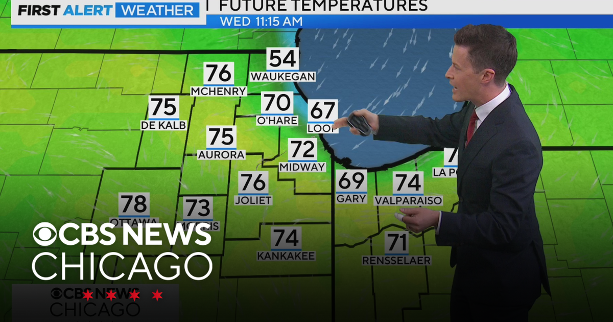 Temperature drop Wednesday afternoon - CBS Chicago