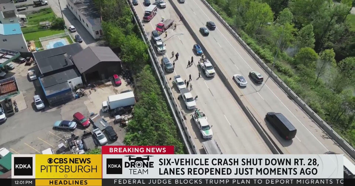 Six-vehicle crash on Route 28 cleared - CBS Pittsburgh