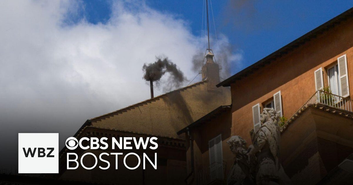 Black smoke pours from the Sistine Chapel chimney again as crowds wait ...