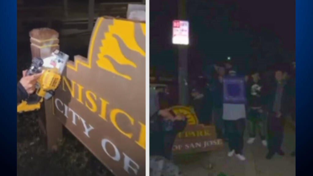 2 juveniles among 4 arrested in theft of San Jose city park sign - CBS ...