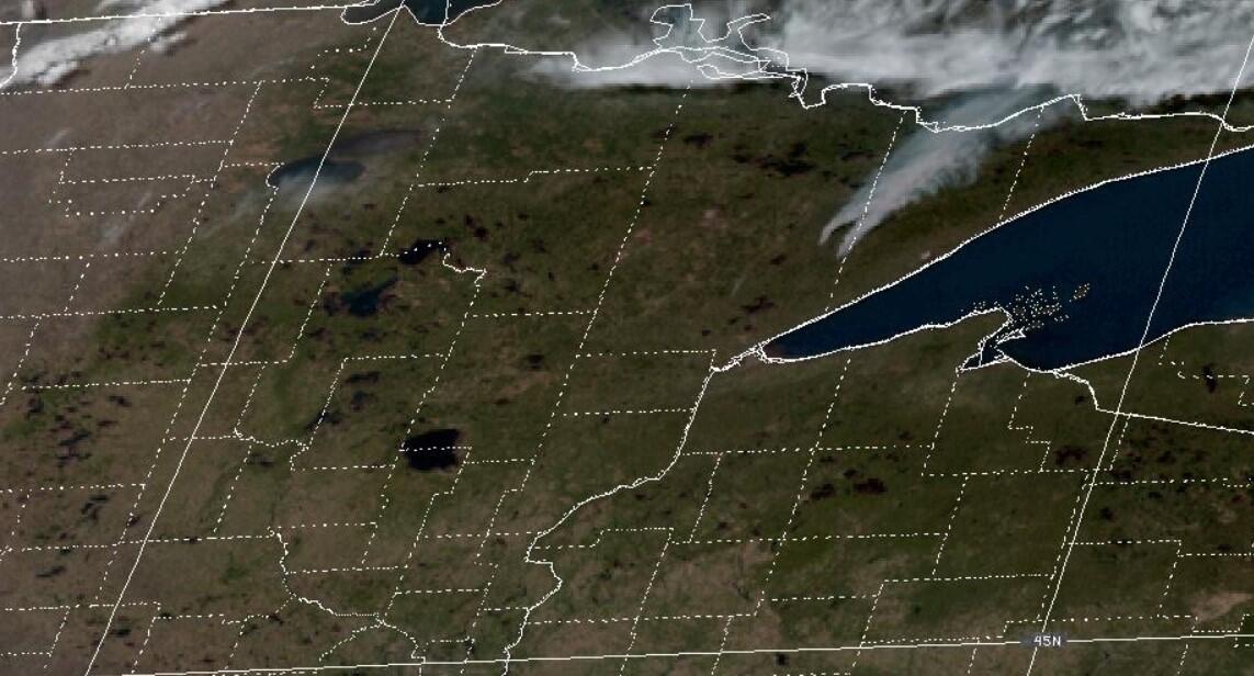 Radar and satellite footage shows wildfire smoke in northeastern ...