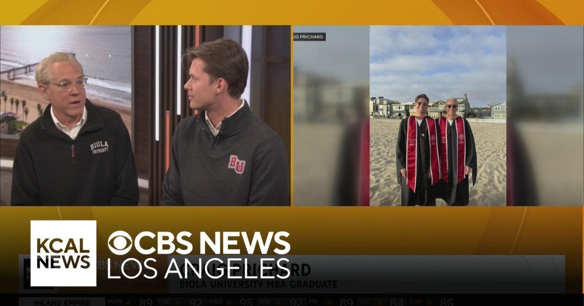 Father and son graduate together at Biola University - CBS Los Angeles