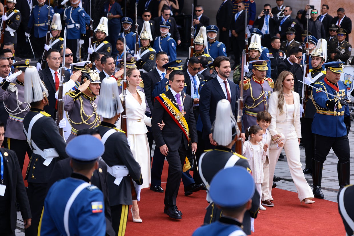 Ecuador President Daniel Noboa sworn in for second term, vows to fight ...