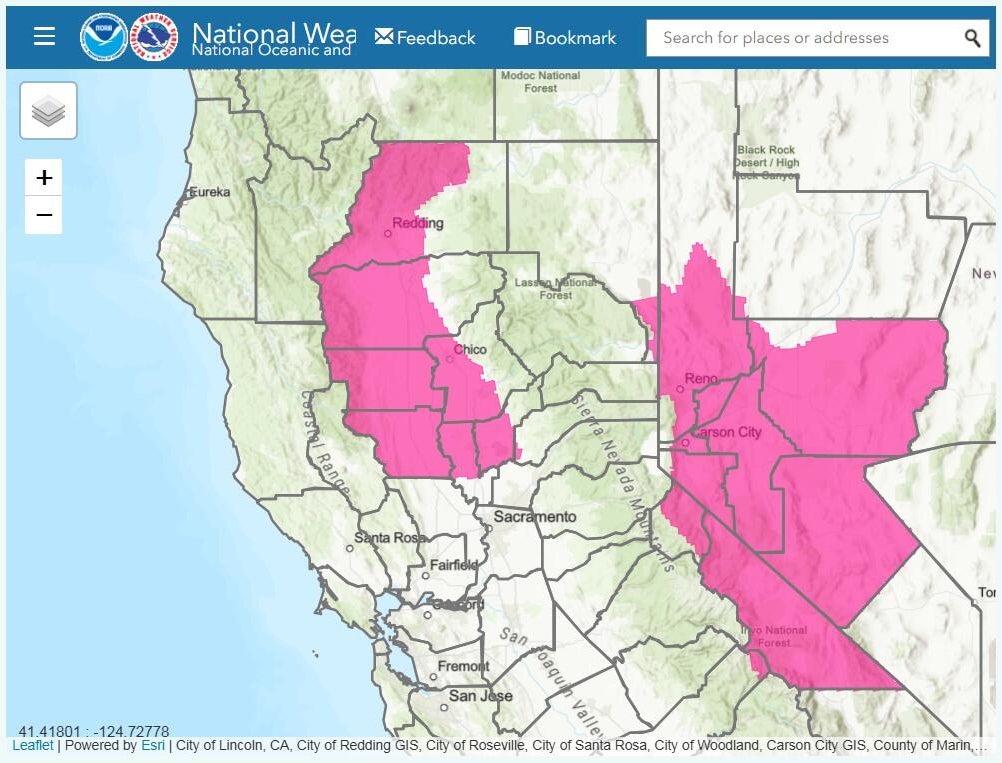 Part of Northern California under red flag warning for Monday - CBS ...