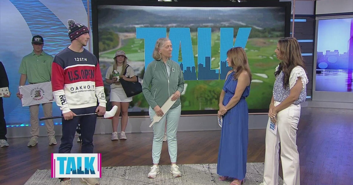 Getting a sneak peek at some of the apparel at this year's U.S. Open ...