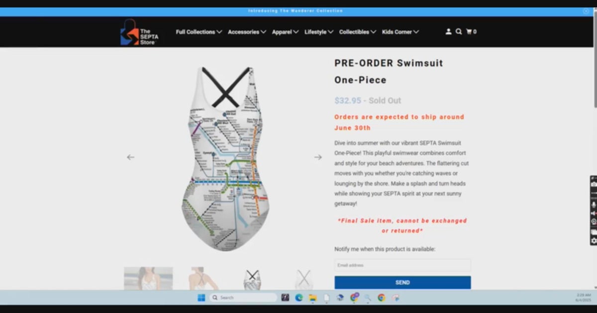 SEPTA selling map-themed swim trunks for summer season 2025 - CBS ...