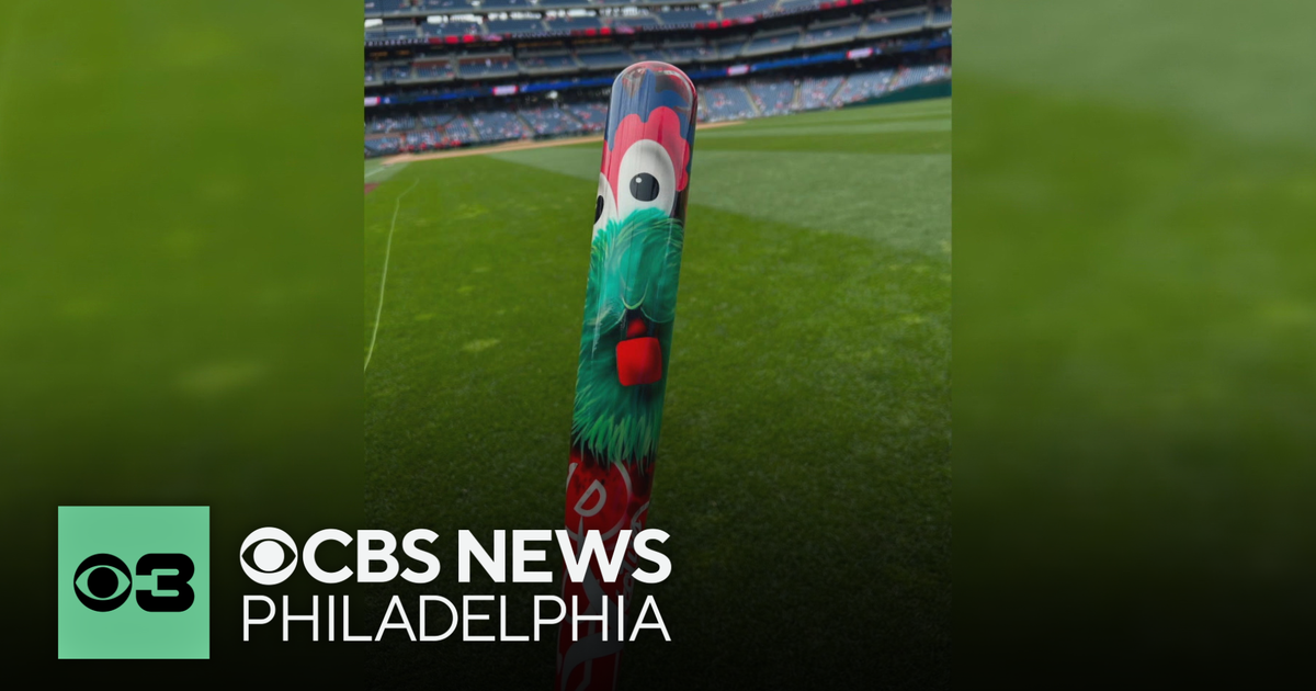 Limited edition "Phuzzy Phillie Phanatic" bats on sale for $800 - CBS ...