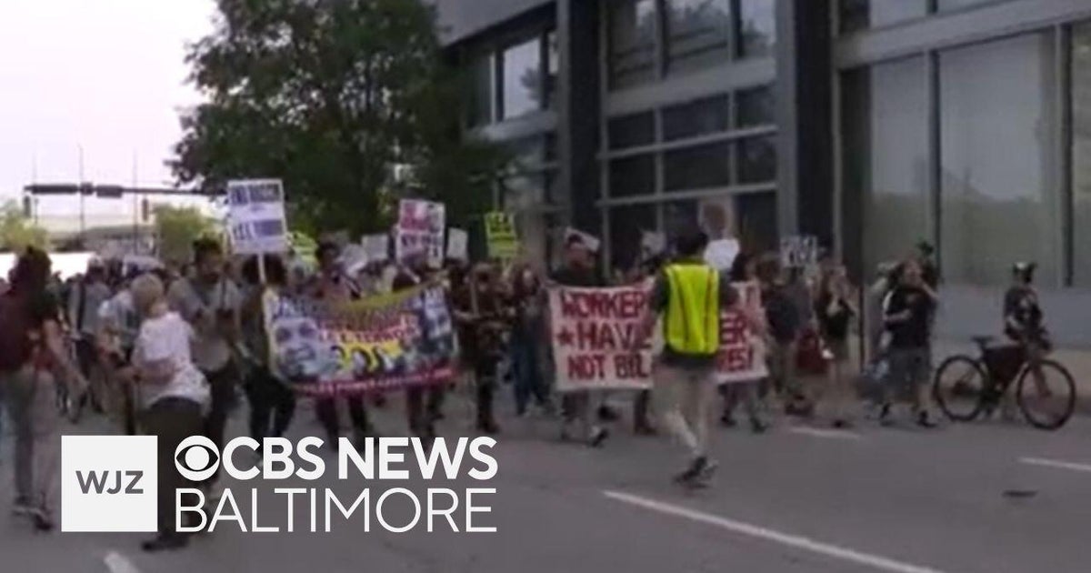 Hundreds protest immigration enforcement in Baltimore - CBS Baltimore