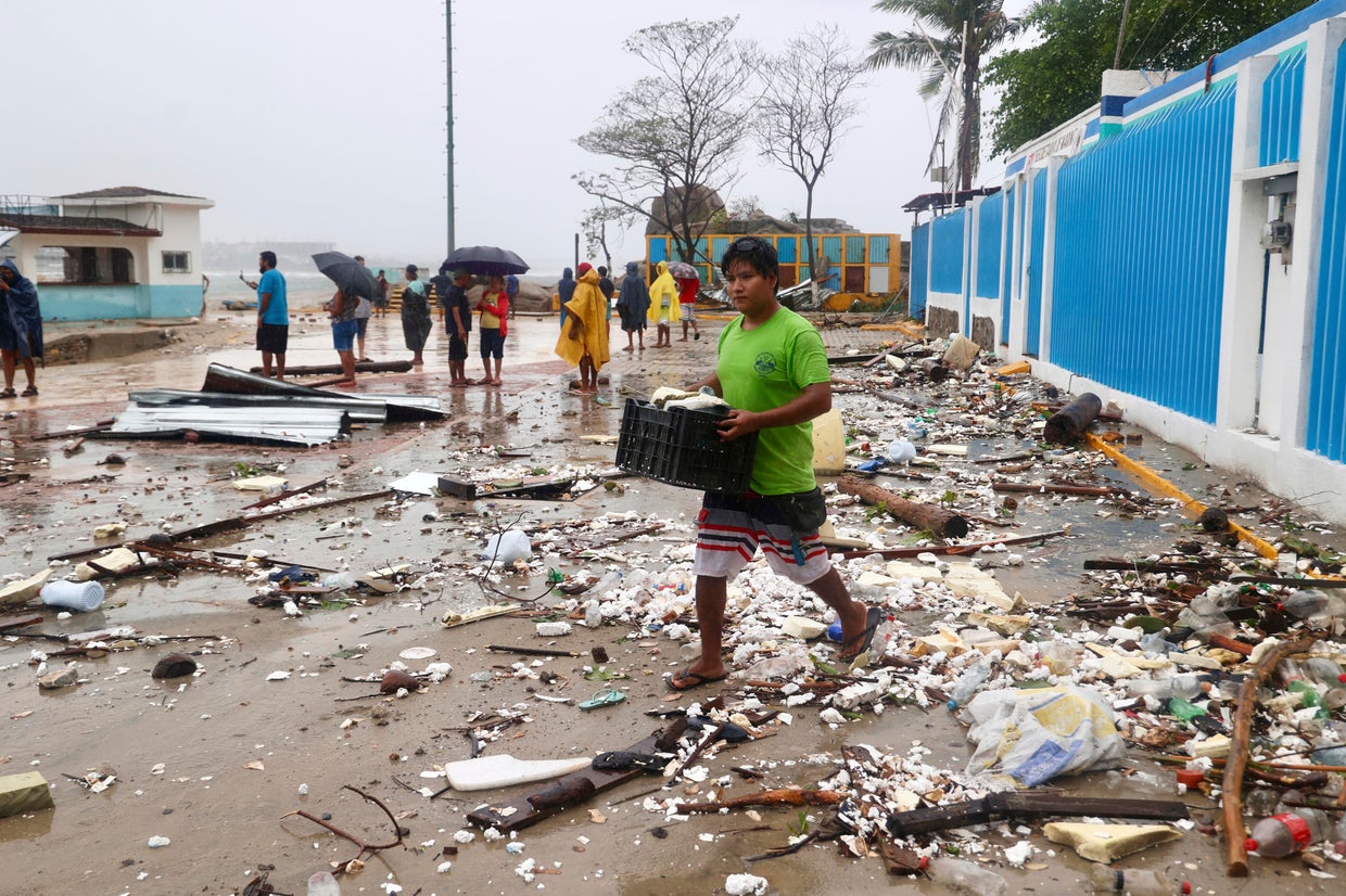 Erick downgraded to tropical storm after making landfall in Mexico's ...