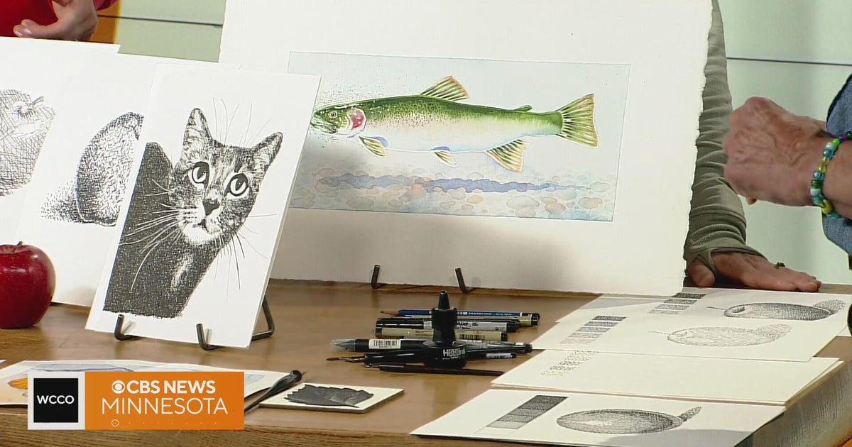 Pen and ink drawing with Minnetonka Center for the Arts - CBS Minnesota
