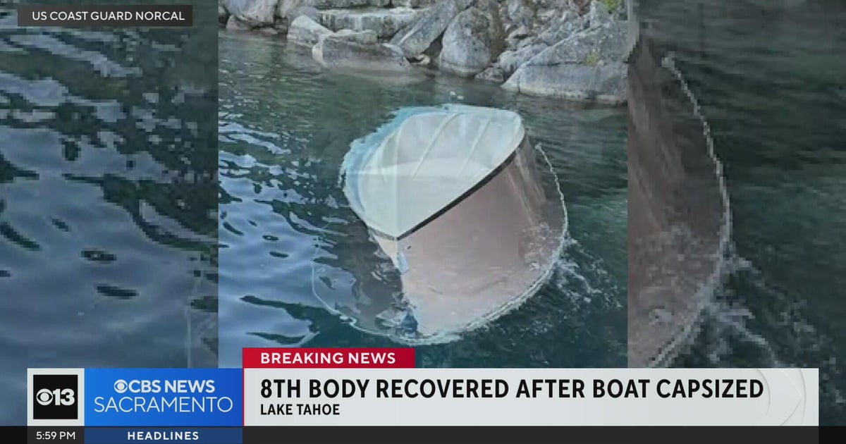 8th body recovered after boat capsizes in Lake Tahoe - CBS Sacramento