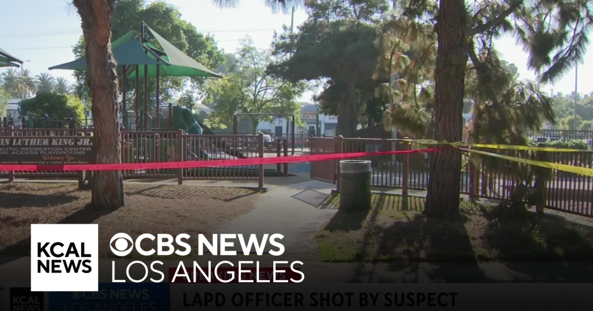 New details released after LAPD officer shot in Exposition Park - CBS ...