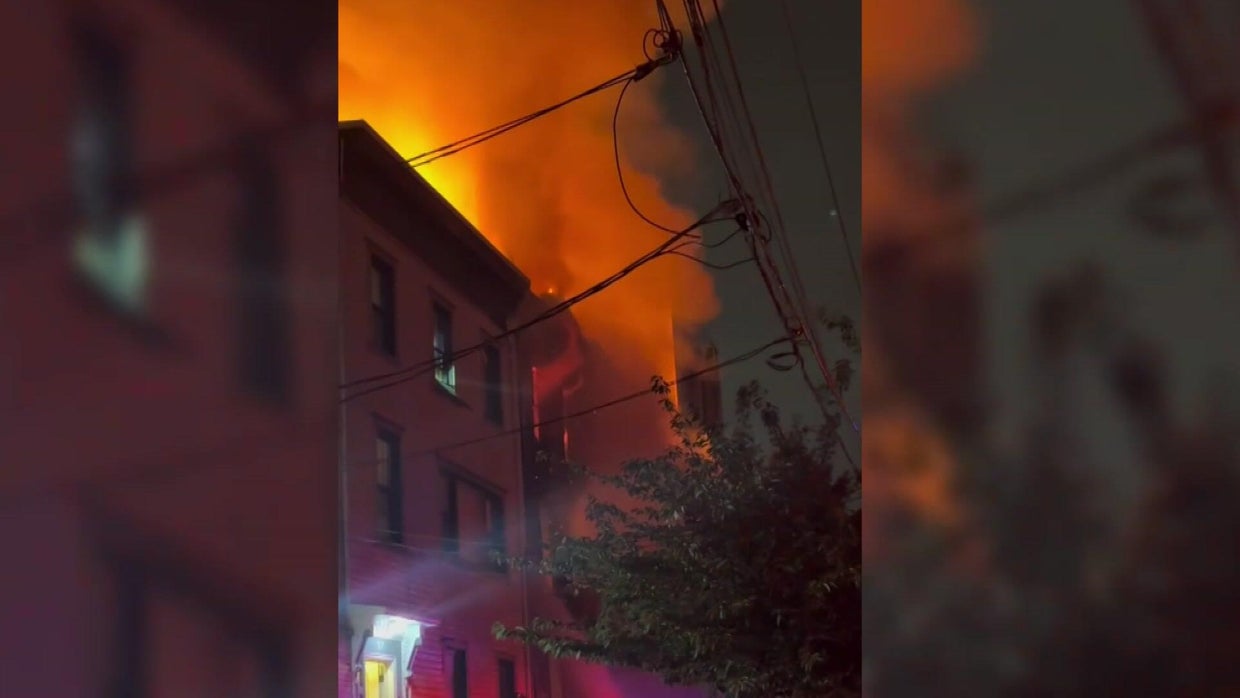 Jersey City fire destroys 2 homes, 6 firefighters hurt as flames erupt ...