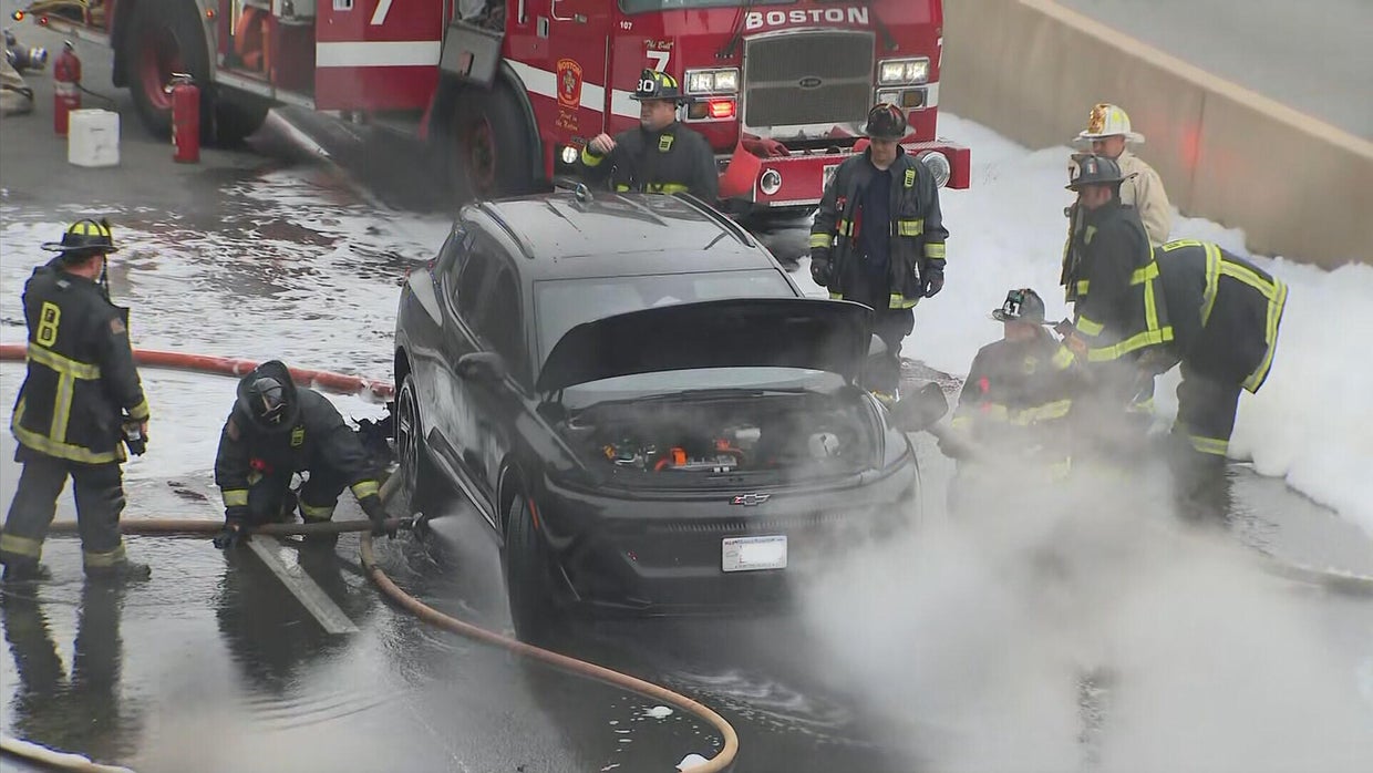 Boston traffic jammed through city after electric car fire shuts down ...