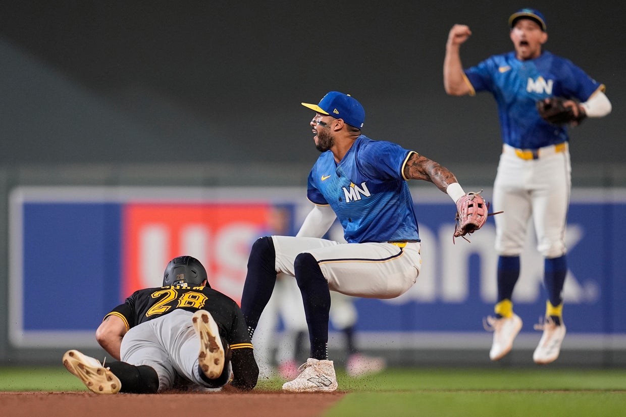 Twins shortstop Carlos Correa sprains ankle when baserunner slides into ...