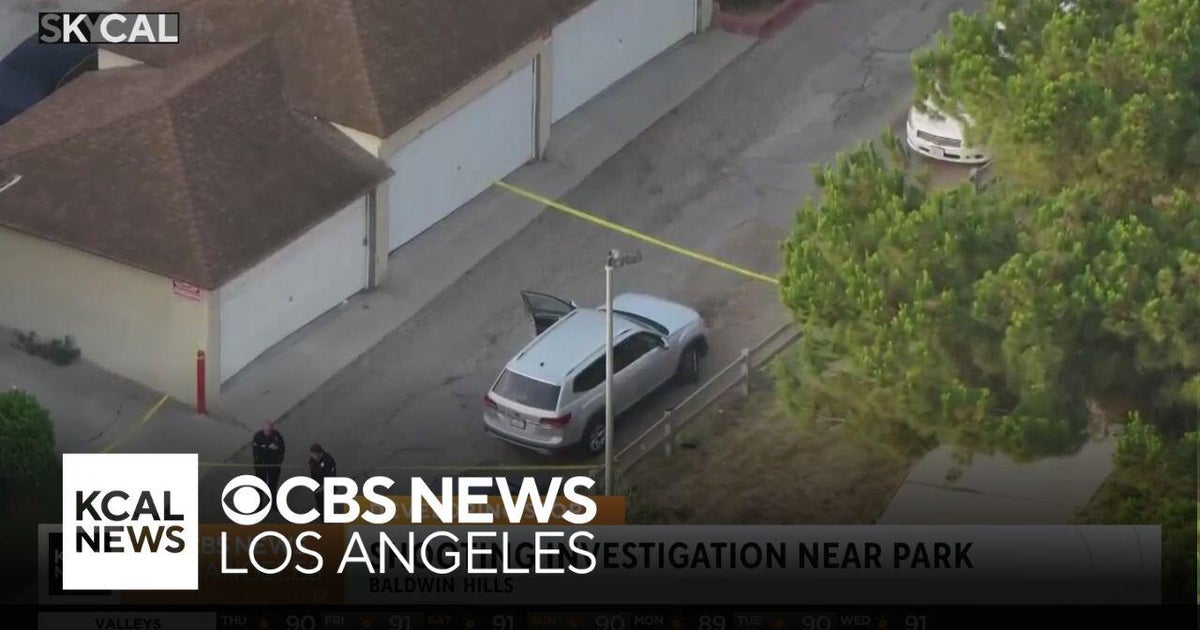 Police investigate man found shot in his car in Baldwin Hills - CBS Los ...