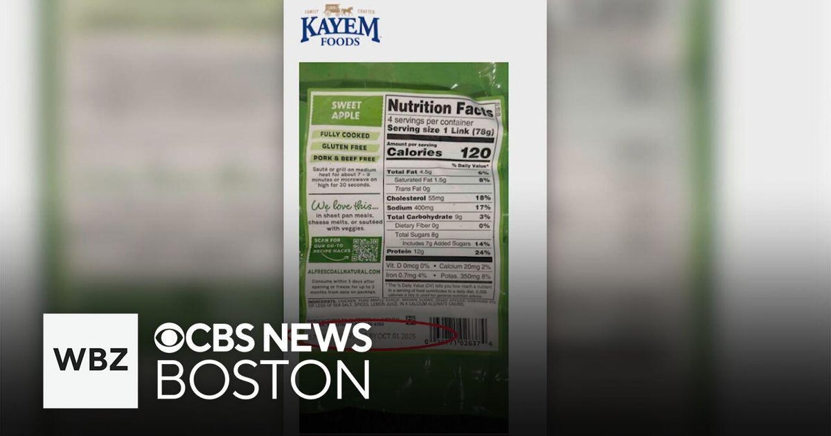 Kayem Foods recalling more than 24,000 pounds of chicken sausage - CBS ...