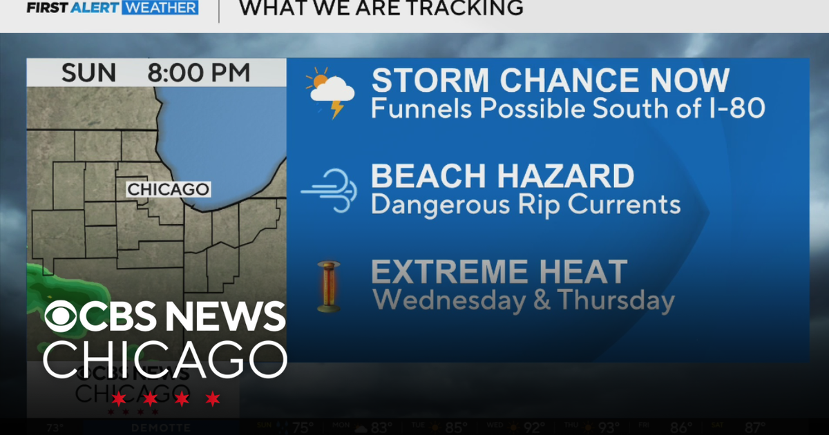 Storm chance persists in parts of Chicago area late Sunday - CBS Chicago