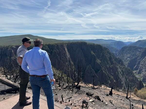 Section of Black Canyon of the Gunnison National Park in Colorado ...