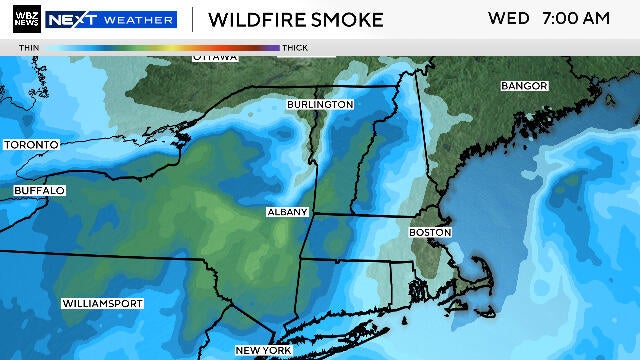 Wildfire smoke maps show improving air quality forecast for eastern ...