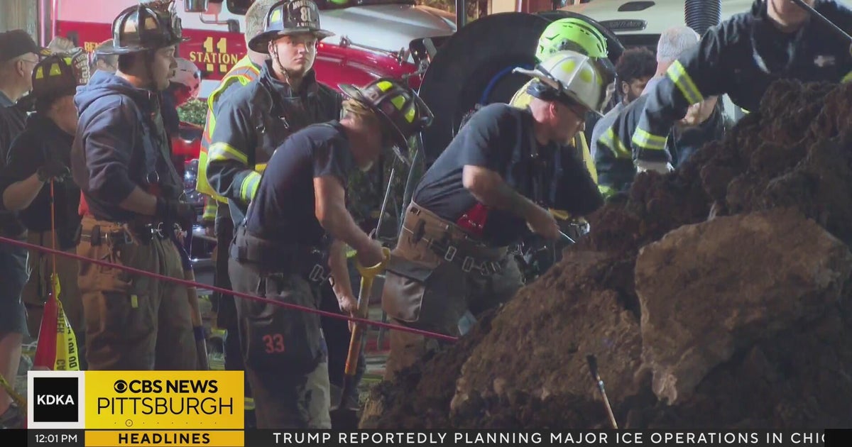 Repair efforts begin after worker rescued from collapsed trench - CBS ...