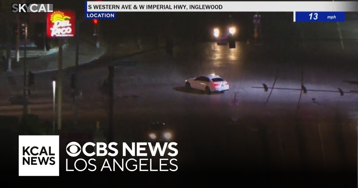 Reckless driver crashes during pursuit through LA County - CBS Los Angeles