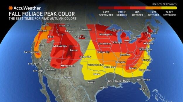 Map shows how vibrant western Pennsylvania's fall foliage will be this ...