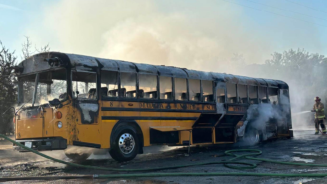 Students safe after Central California school bus bursts into flames ...
