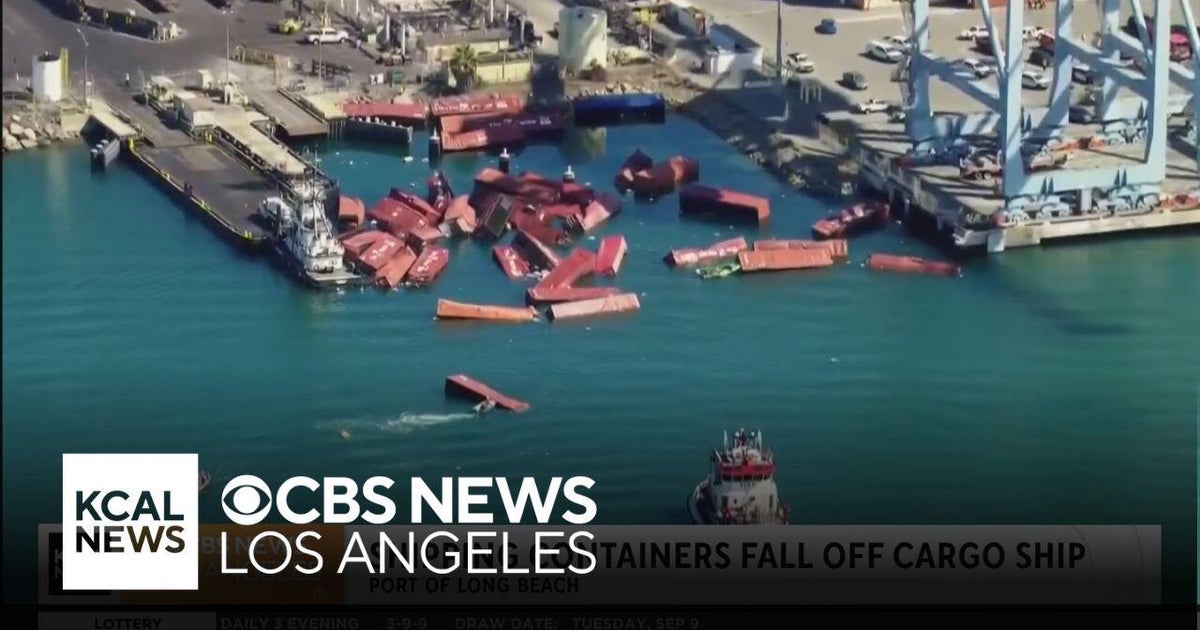 Clean up continues the day after a Port of Long Beach shipping ...
