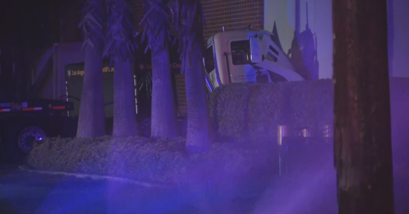 Person dead in Carson after semi-truck slams into side of building ...