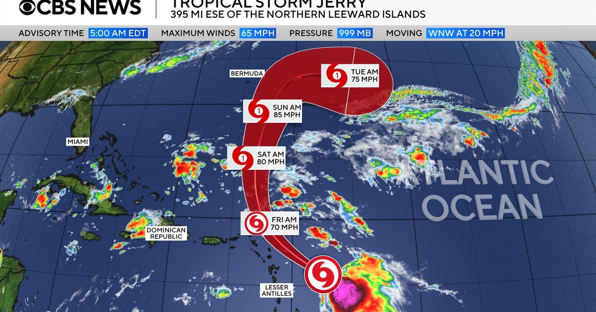 Tropical Storm Jerry could become a hurricane by the weekend ...