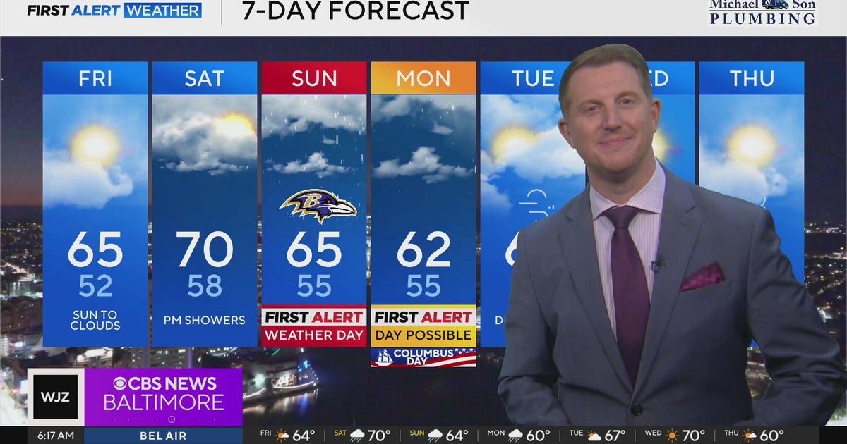 Some frosty spots Friday morning, partly sunny - CBS Baltimore