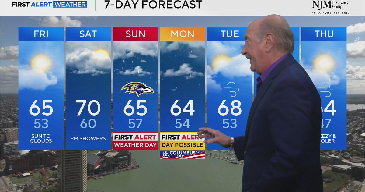 Cloudy weather begins moving in ahead of weekend rain in Maryland - CBS ...