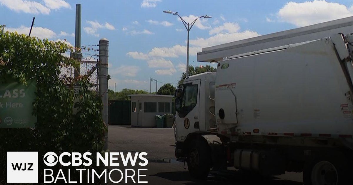 Baltimore DPW worker injured after falling from trash truck - CBS Baltimore