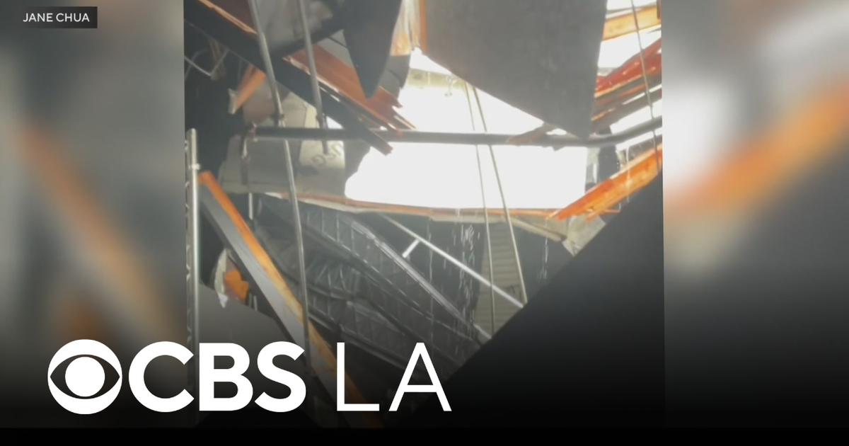 Rain destroys Sun Valley film studio's roof - CBS Los Angeles