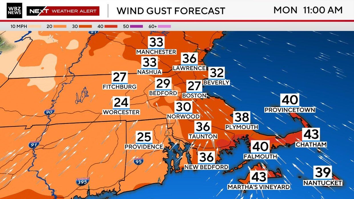 Storm to bring heavy downpours, strong winds to Boston area on Monday ...
