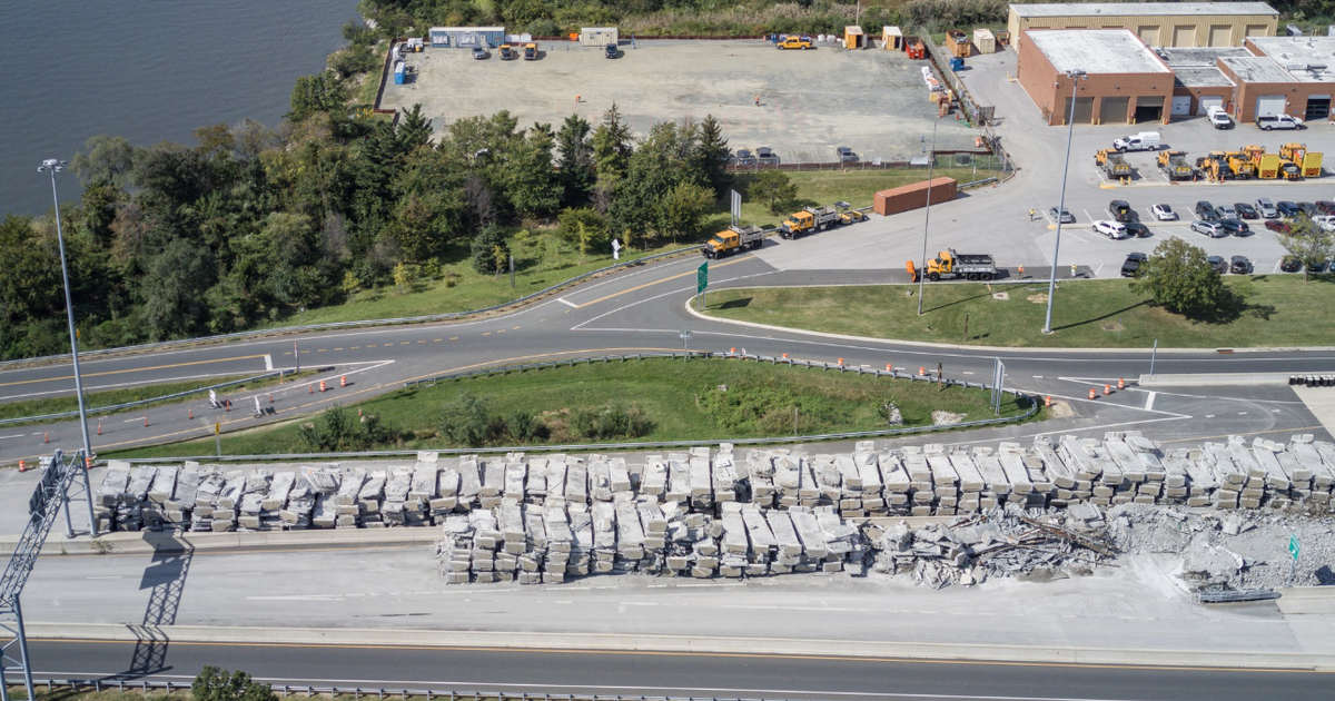 10,000 tons of concrete slabs from Baltimore's collapsed Key Bridge ...