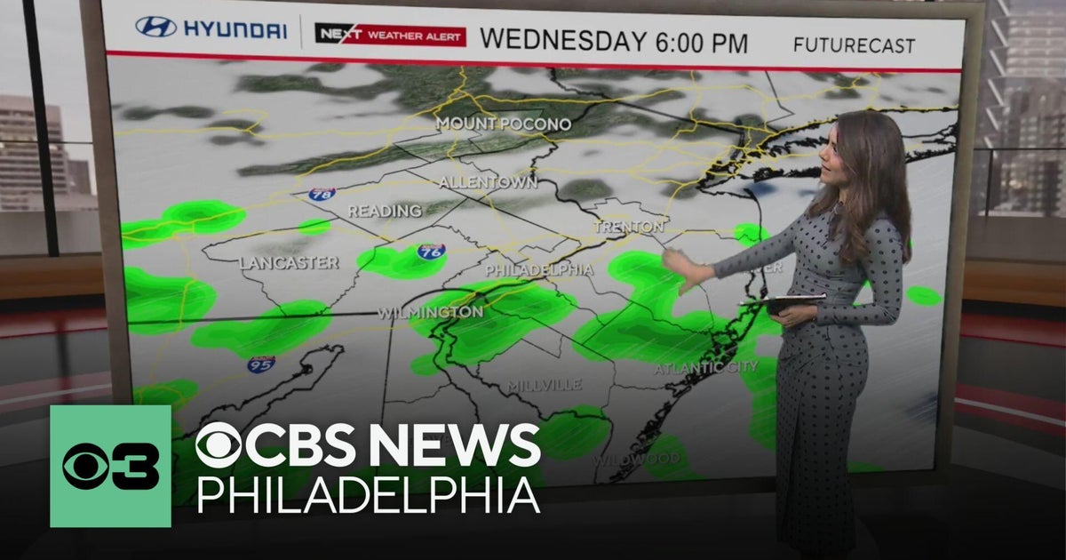Timing rain and wind in Philadelphia area | NEXT Weather - CBS Philadelphia