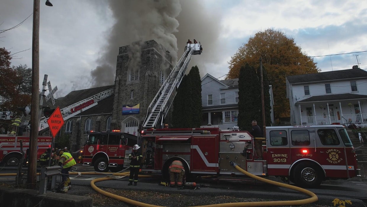 Fire damages Gethsemane Ministries church in Bangor, Pennsylvania - CBS ...